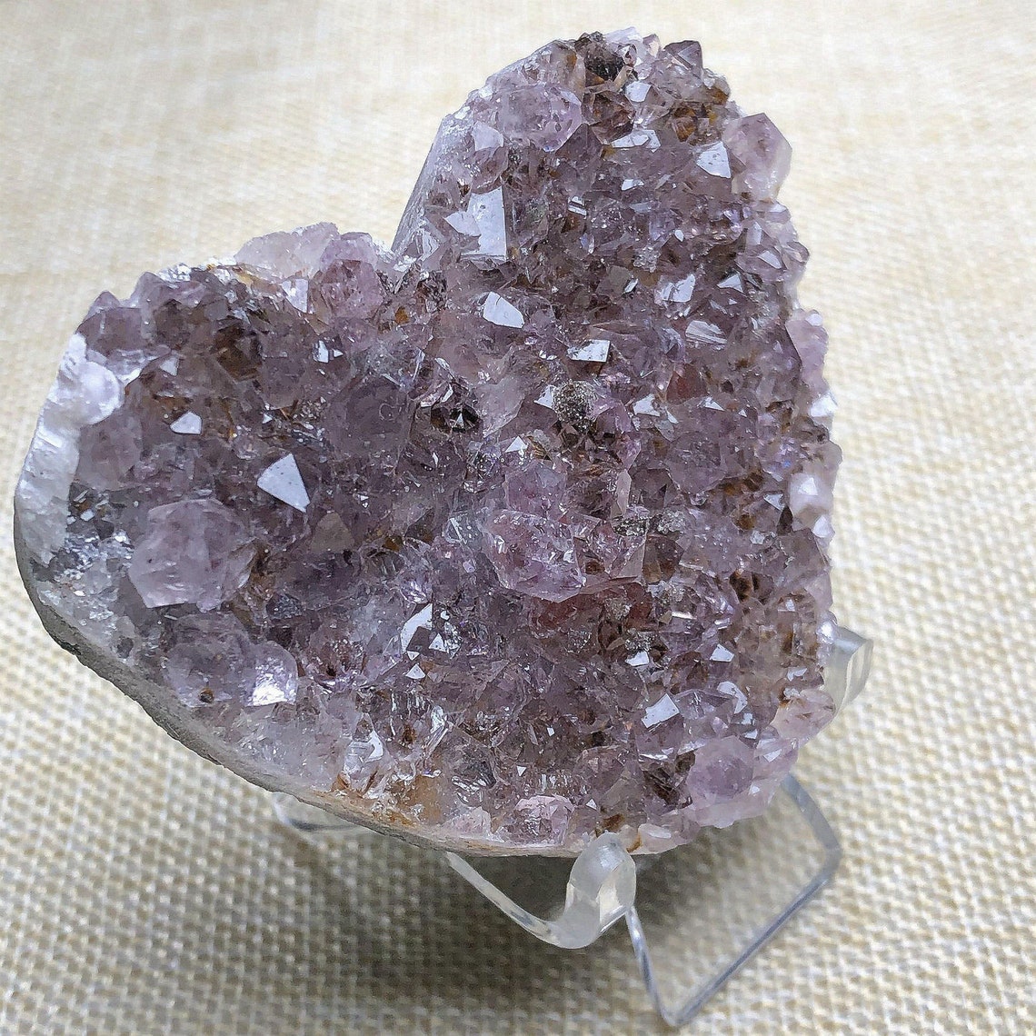 Natural Grey purple Amethyst Cluster Quartz Crystal Carving | Etsy