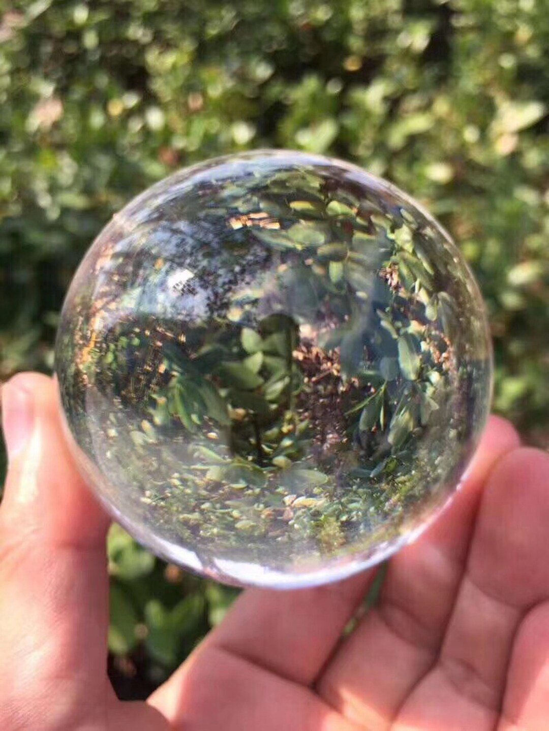 Flawless 100% Natural Clear Rock Quartz Crystal Sphere Ball Healing ...