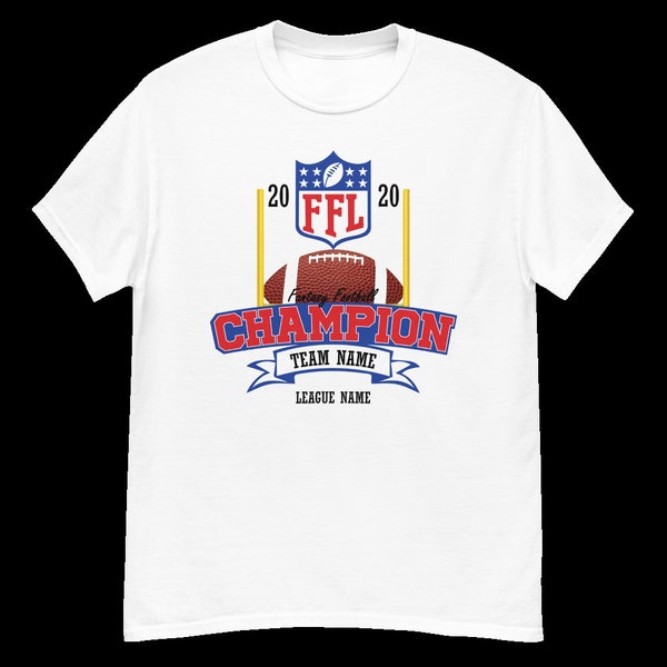 Custom Fantasy Football Champion Shirt Etsy
