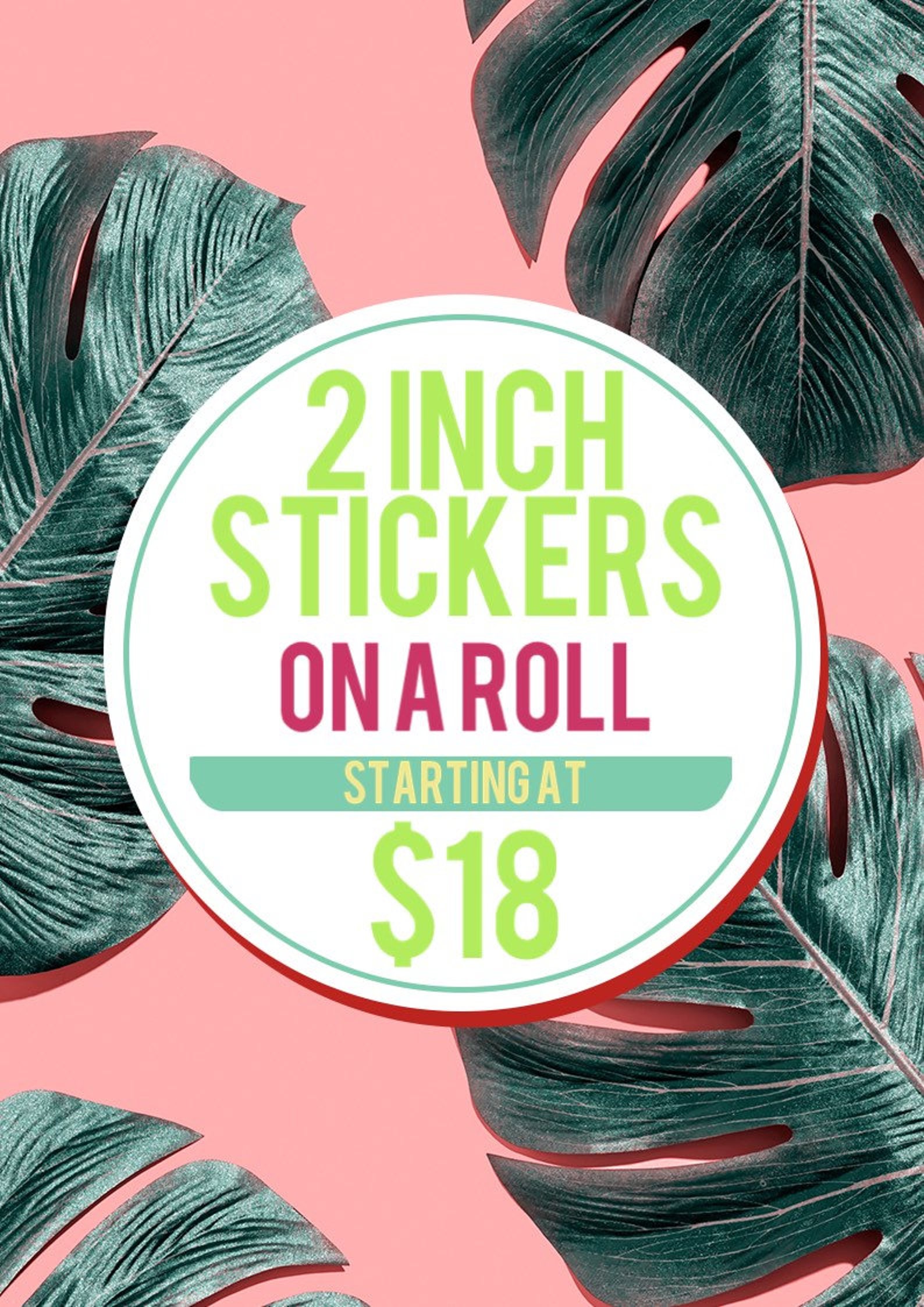 2 Inch Circle Stickers on a Roll - Etsy