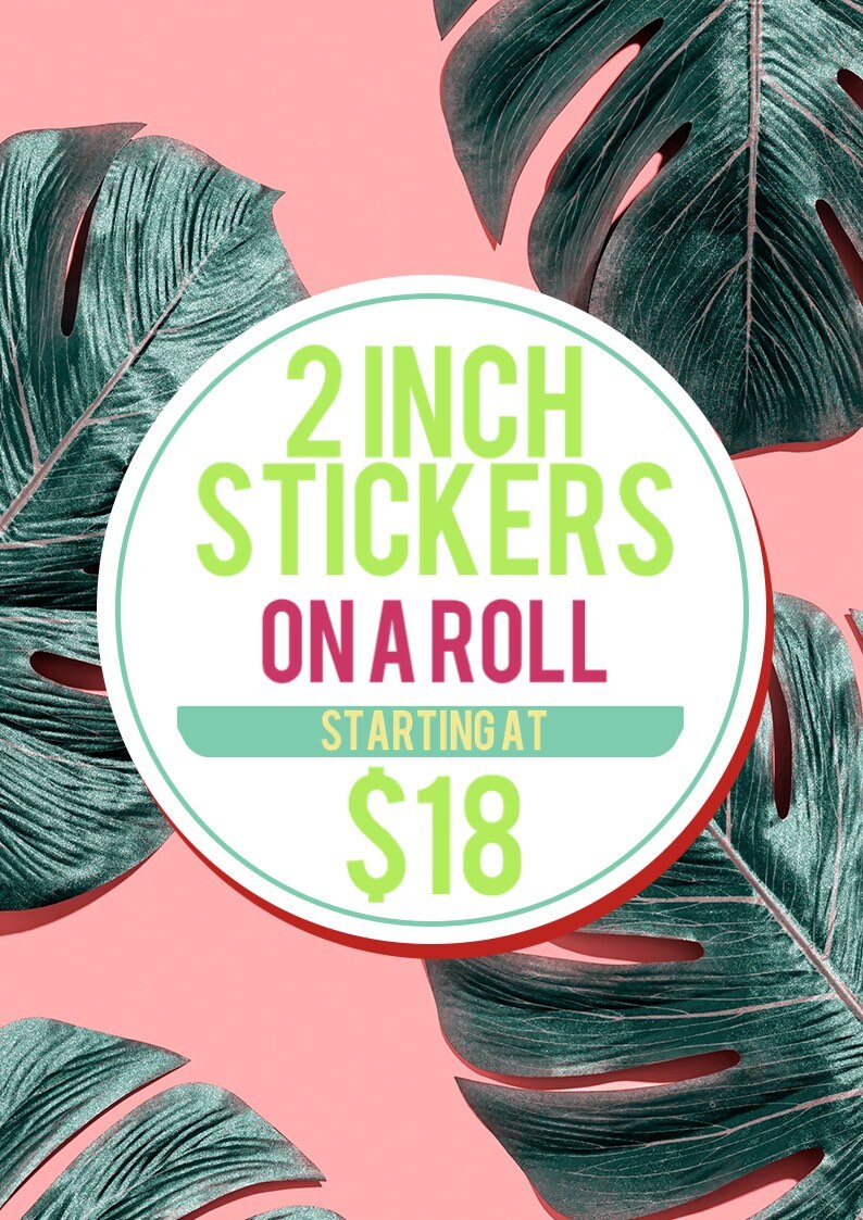 2 Inch Circle Stickers on a Roll | Etsy