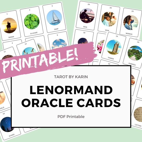 Lenormand Deck Printable - Etsy