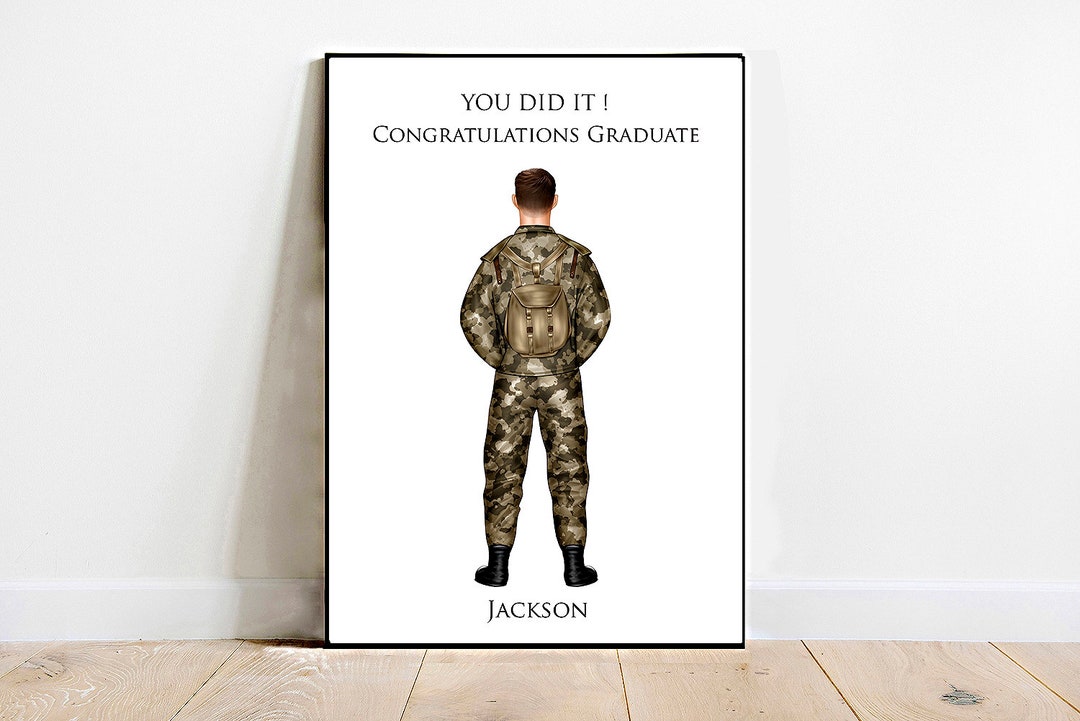 Personalised Military Print,military Graduate Gift,army Graduation ...