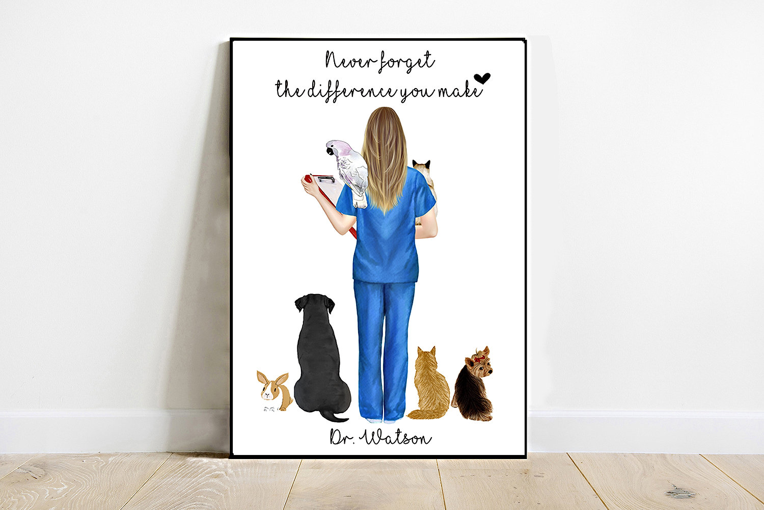 Personalised Vet Print Vet Gift Doctor Print Customized Vet | Etsy
