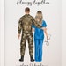 Personalised Nurse and Police Print,personalised Couples Portrait ...