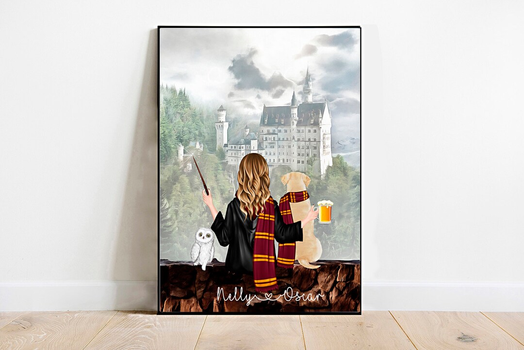Custom Wizard Portrait, Wizard Wall Decor, Wizard Wall Art,wall Decor ...