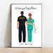 Personalised Nurse and Police Printpersonalised Couples - Etsy Canada