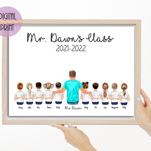 Personalized Teacher Class Portrait Print: Meaningful Teacher's Day ...