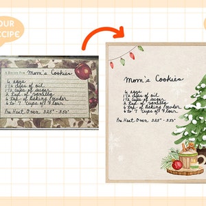 Personalized Illustrated Family Recipe, Meaningful Gift for Mom and ...