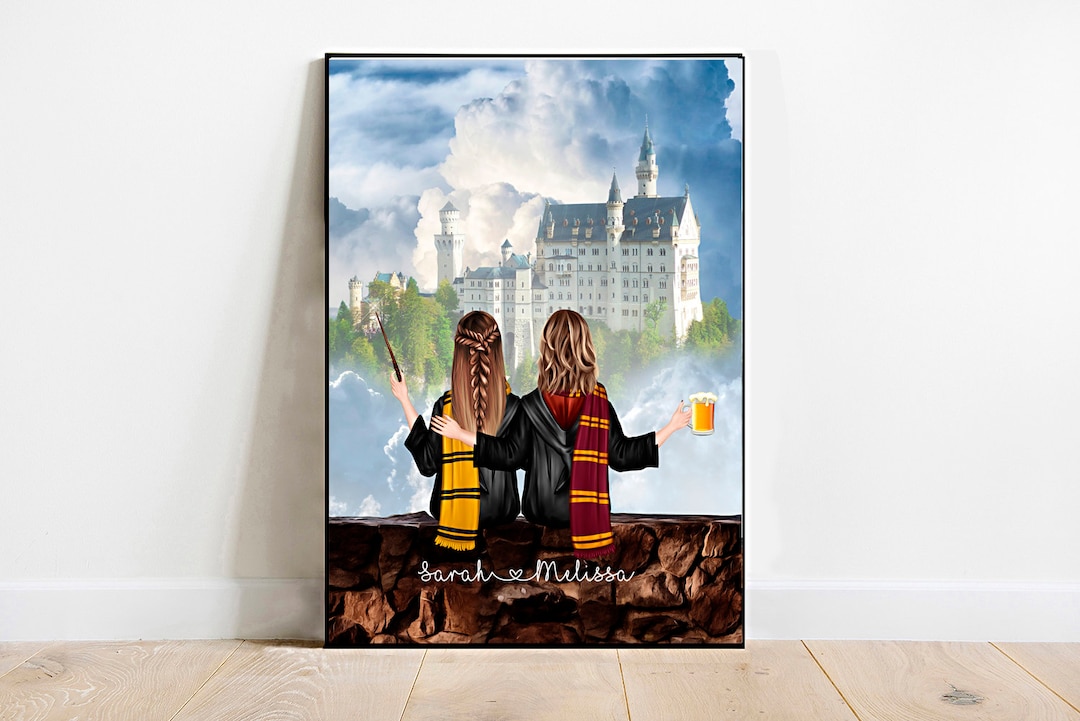 Personalised Wizard Best Friend Print,best Friend Birthday Gift,wizard ...