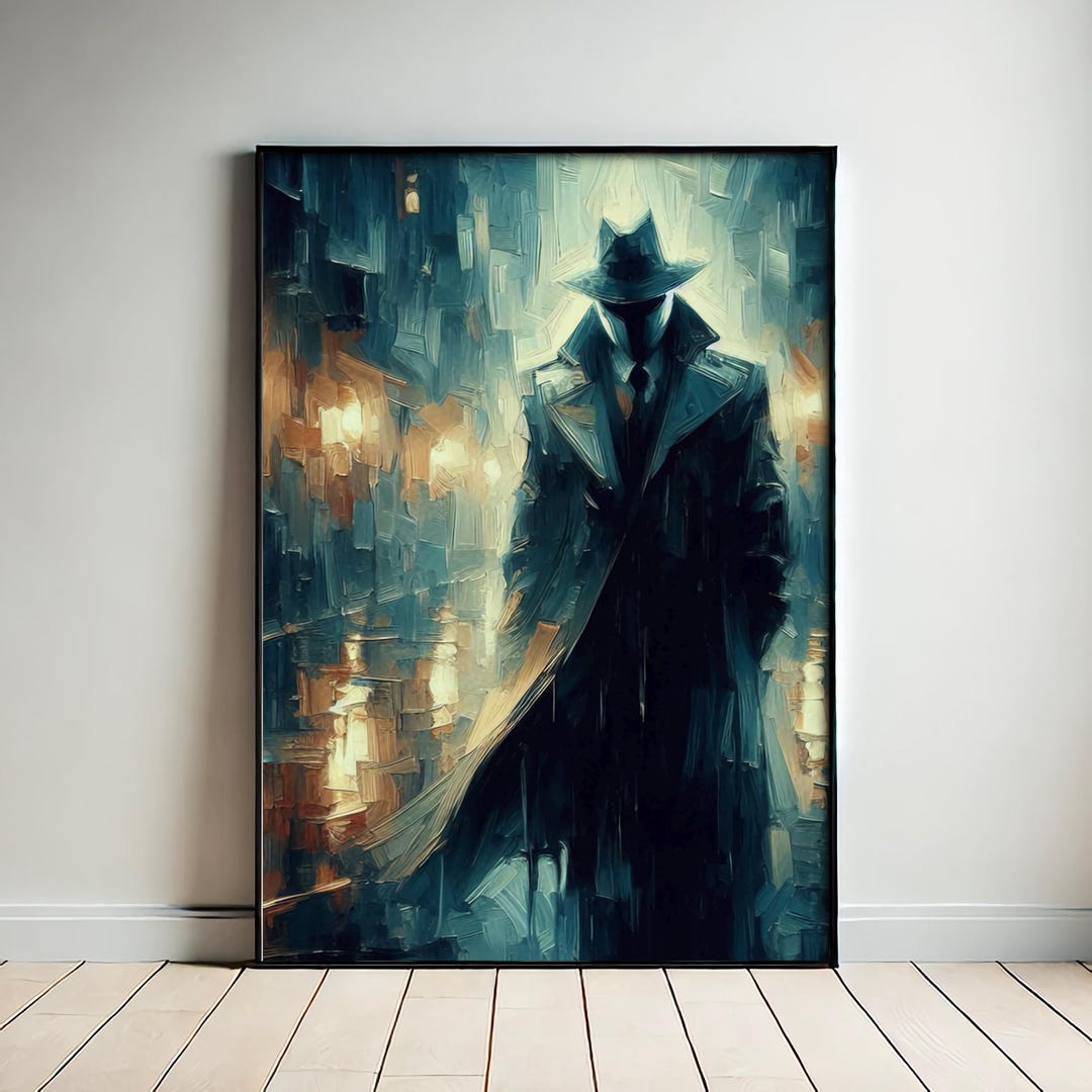 Vertical Poster Wall Art, Rorschach Watchmen Fan Art, Moody Rain ...