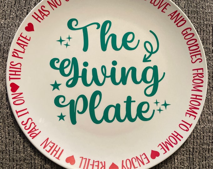 The Giving Plate Personalized Round Plate, Personalized Gift, Christmas ...