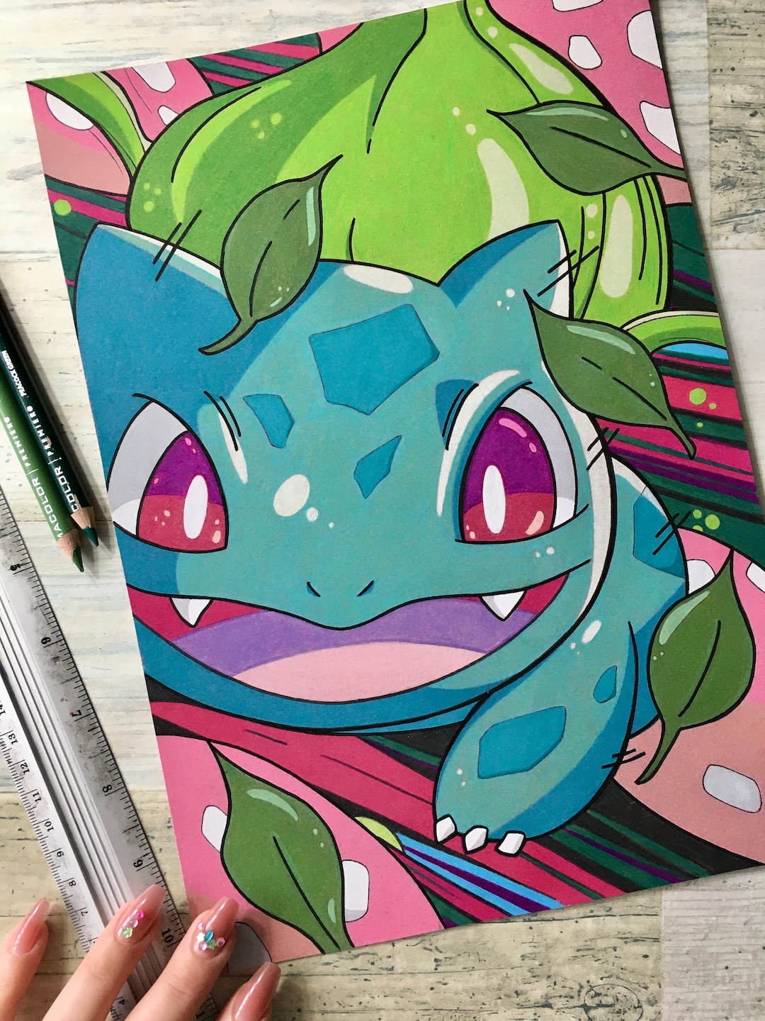 Bulbasaur Pokémon Drawing - Etsy