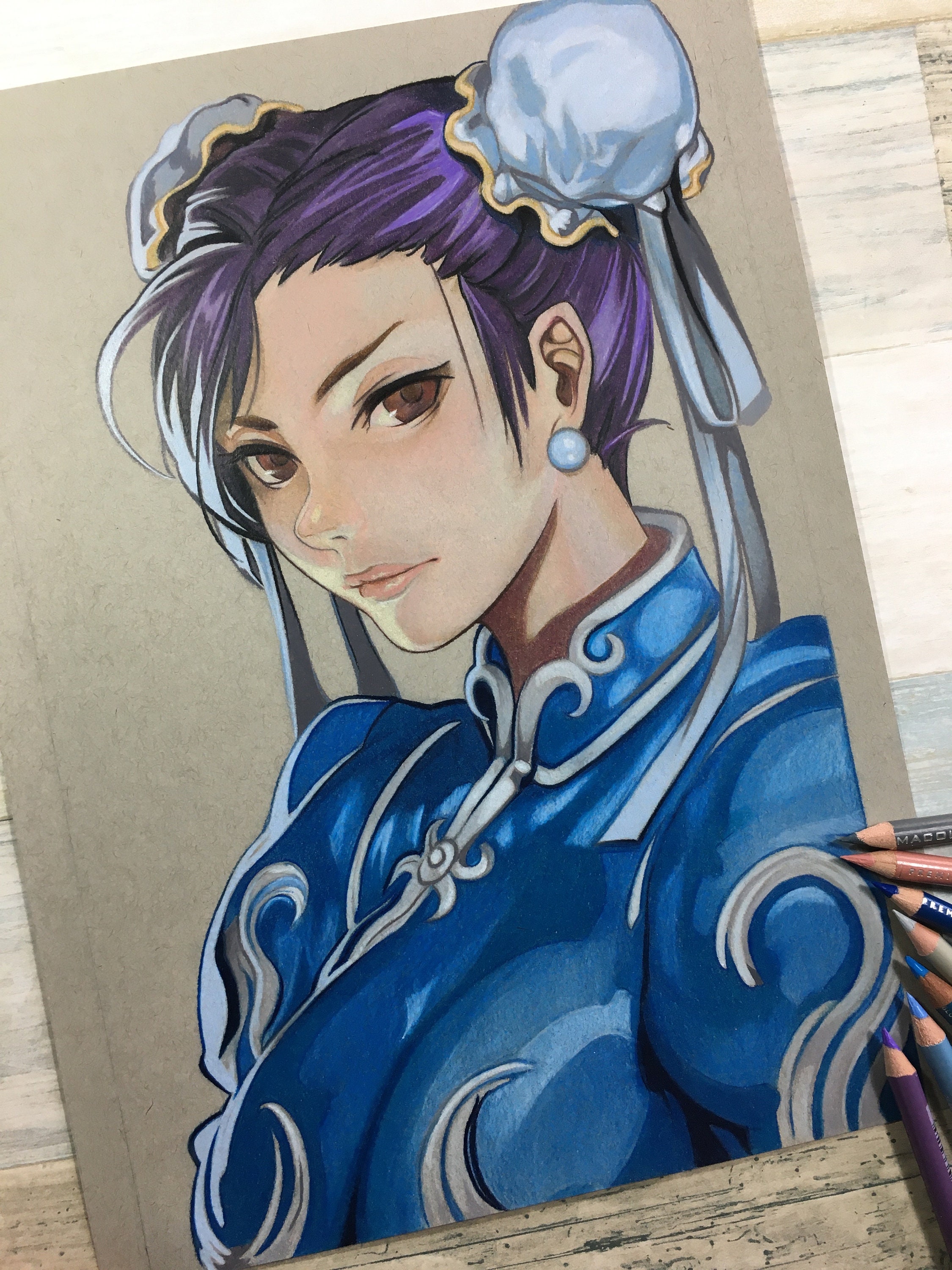 Chun Li Street Fighter Portrait Drawing - Etsy