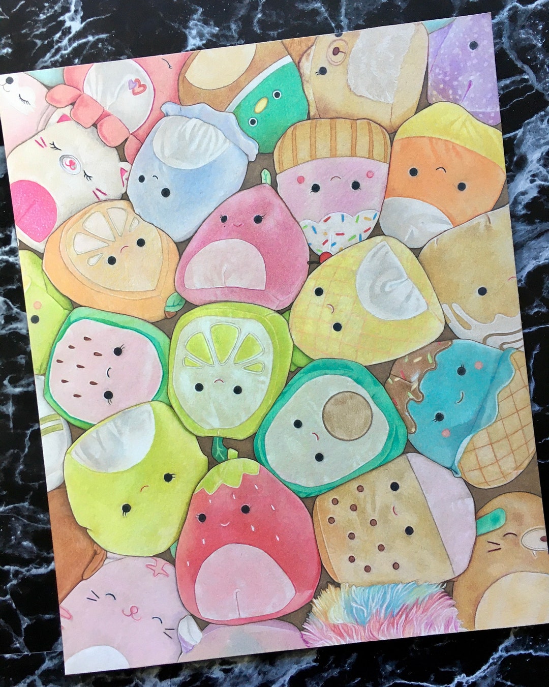 Squishmallow Pile Drawing - Etsy