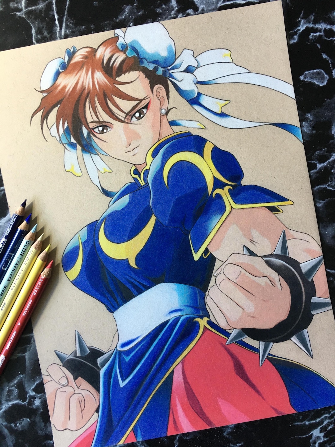 OG Anime Chun Li Drawing - Etsy