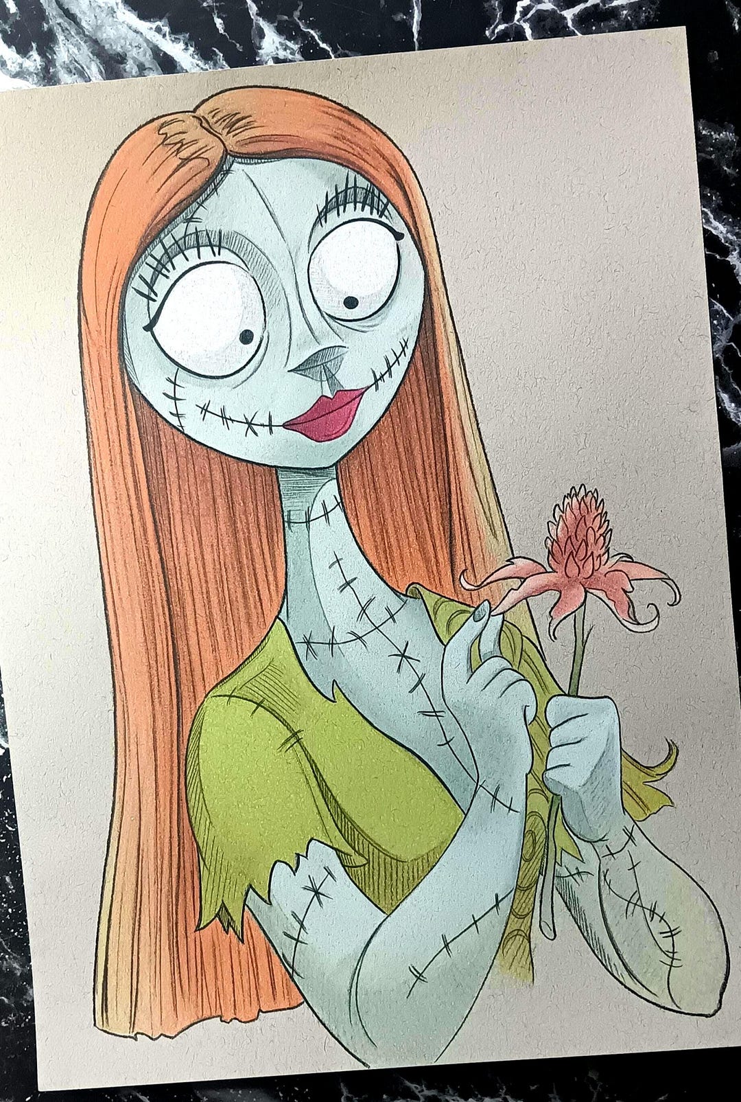 Dibujo de Sally Pesadilla antes de Navidad - Etsy España