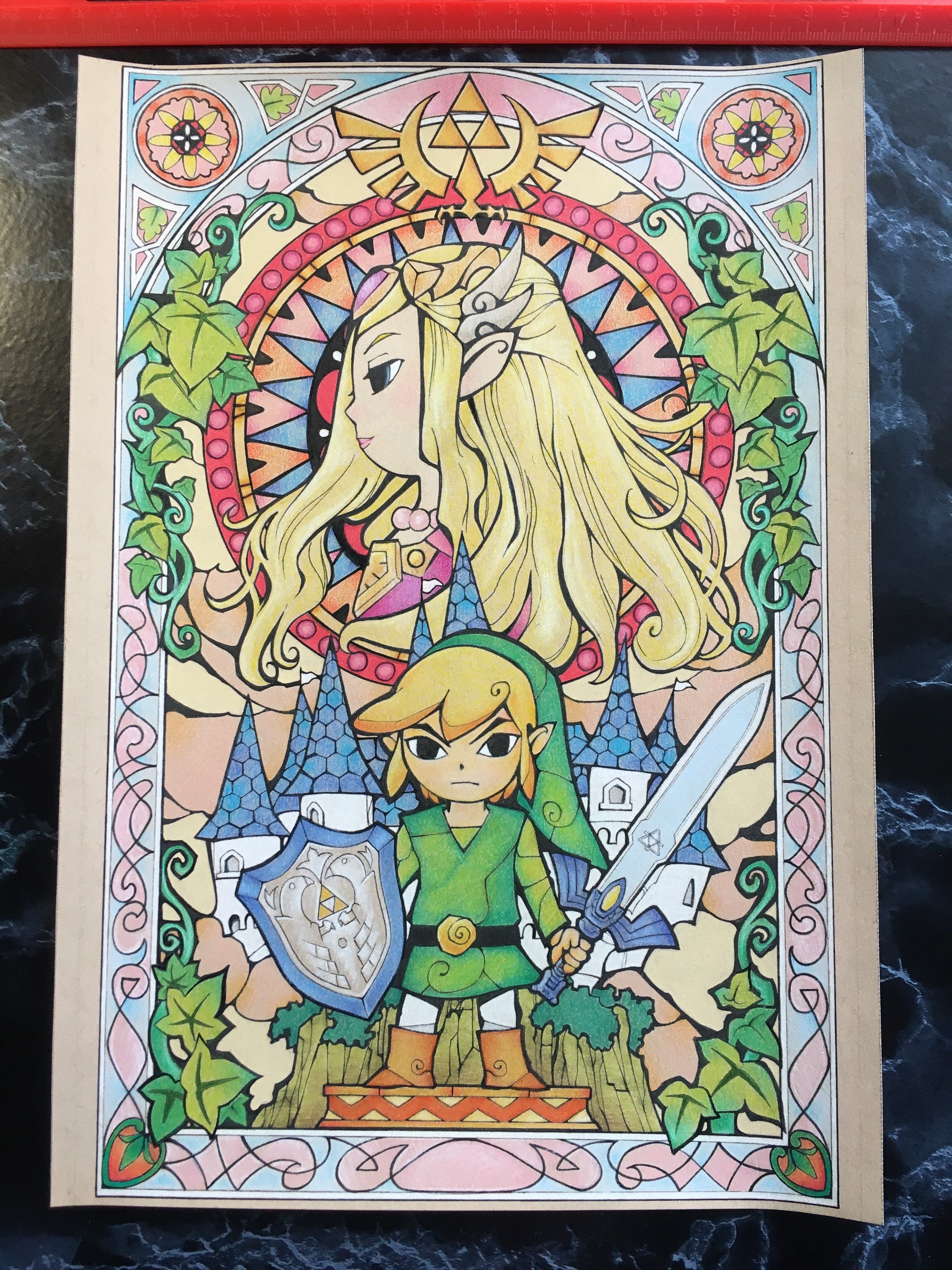 Legend Of Zelda Wind Waker Stained Glass