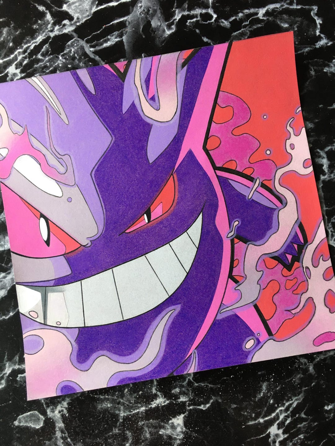 Gengar Pokémon Drawing - Etsy