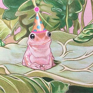 Party Frog Drawing - Etsy