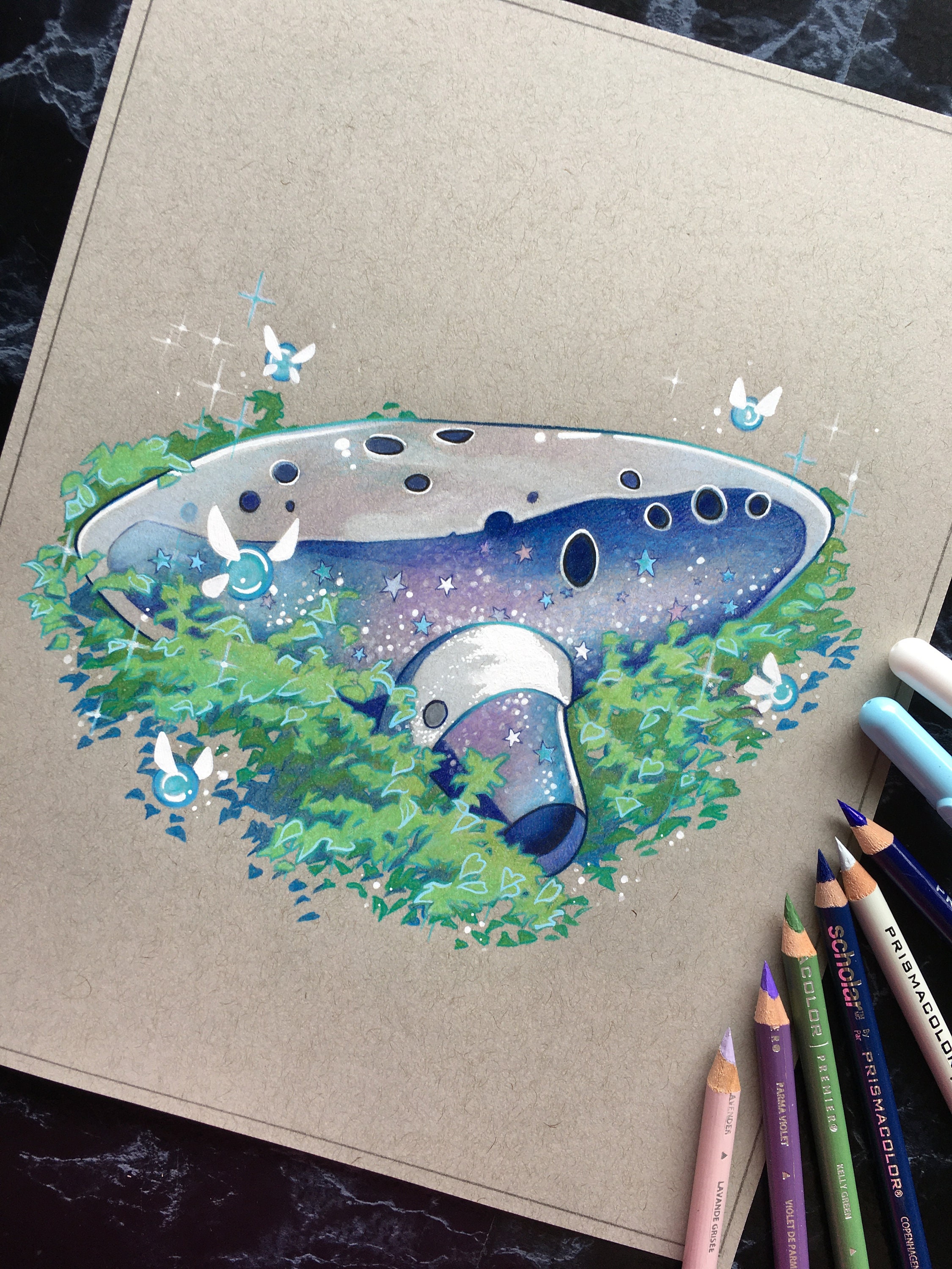 Ocarina Drawing - Etsy