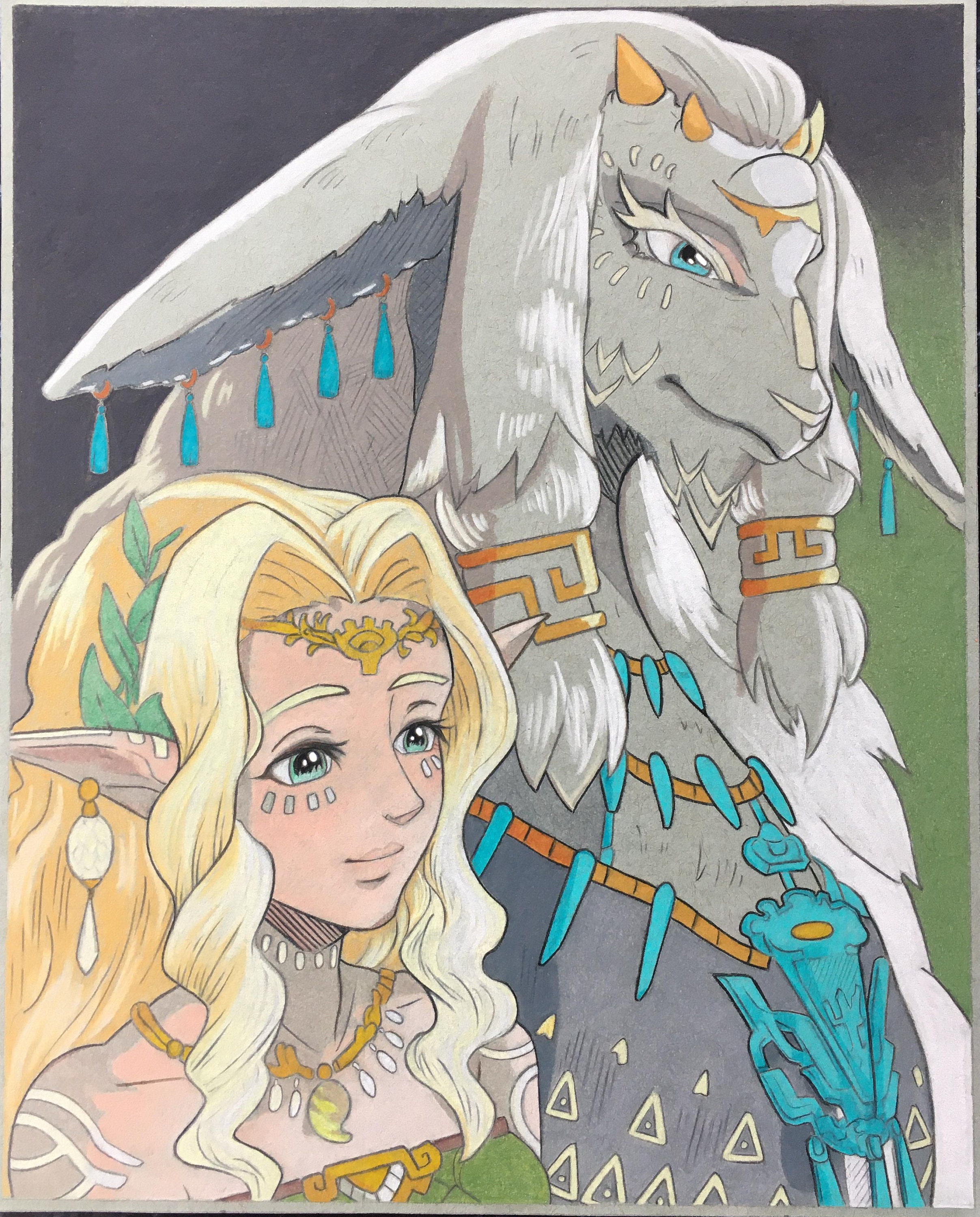 Sonia and Rauru Tears of the Kingdom Drawing - Etsy