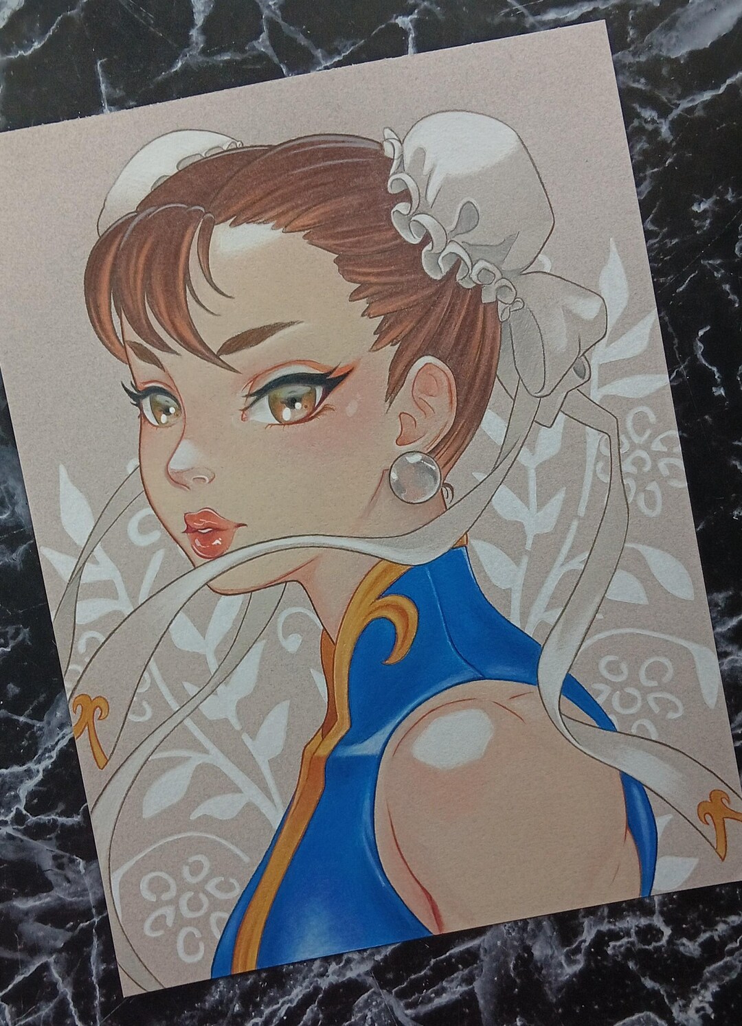 Demure Chun-li Portrait Drawing - Etsy