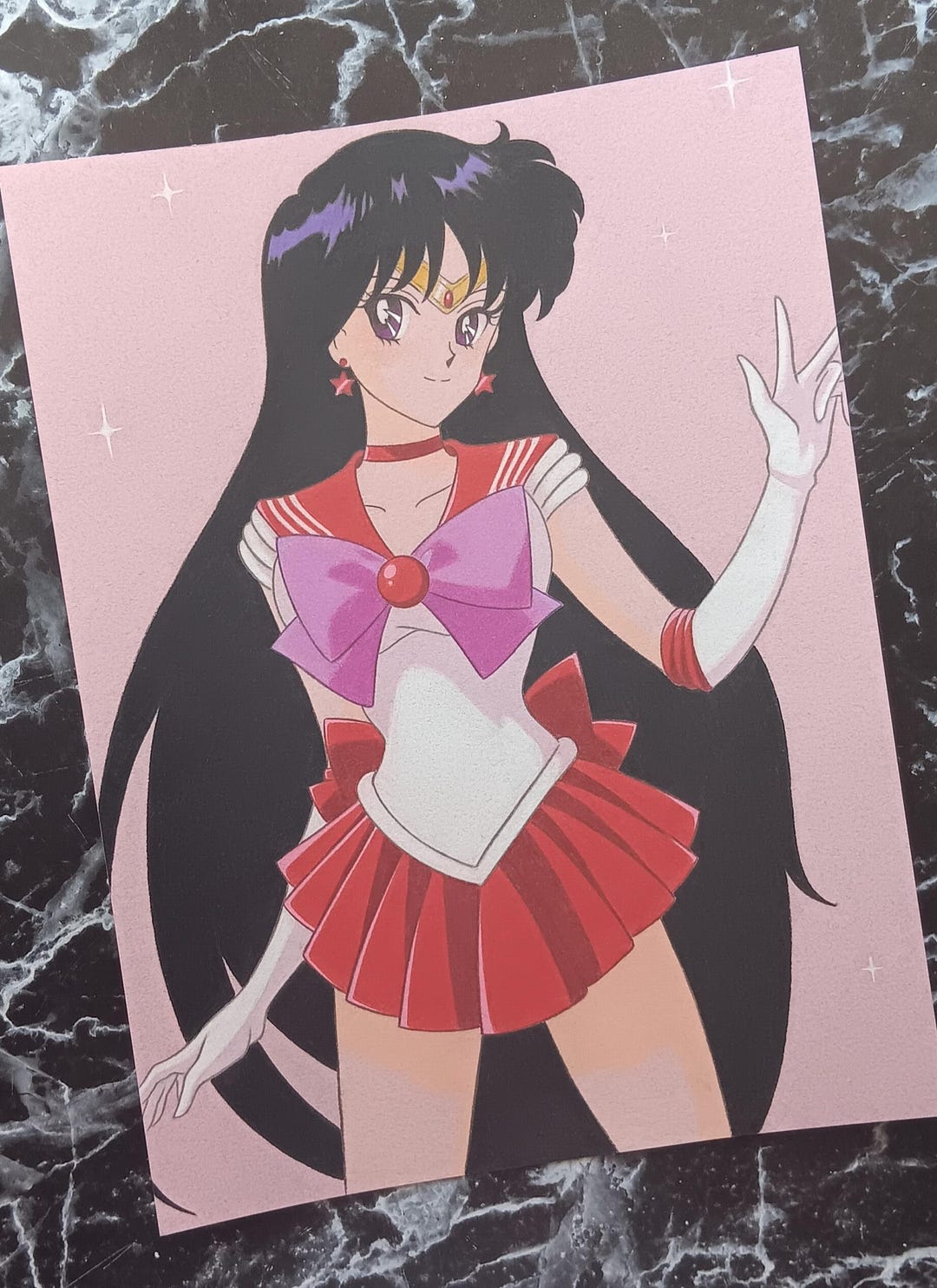 Sailor Mars Drawing - Etsy