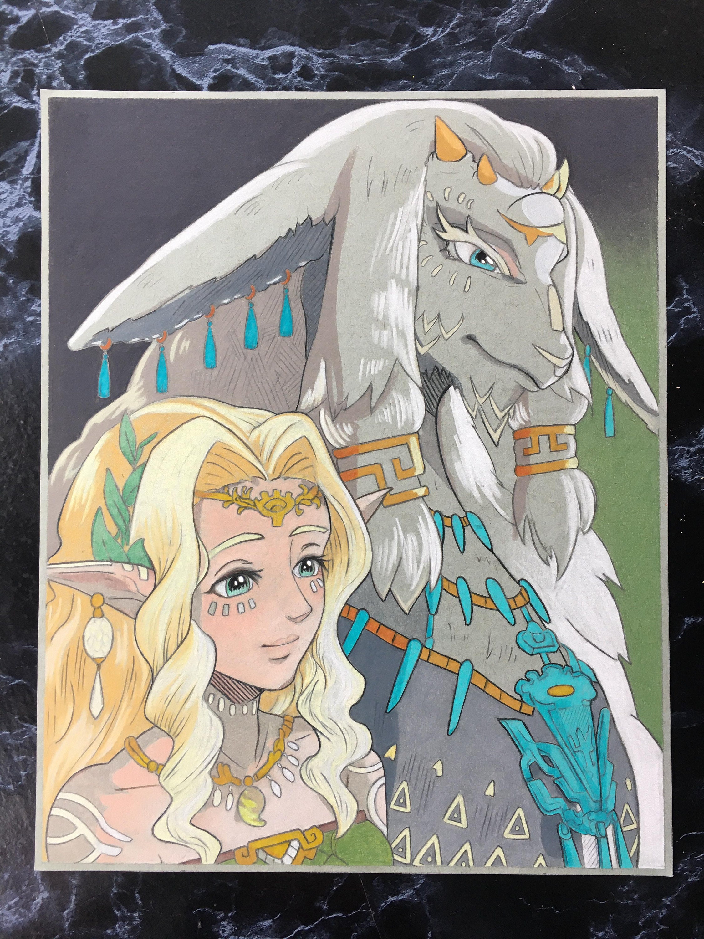 Sonia and Rauru Tears of the Kingdom Drawing - Etsy