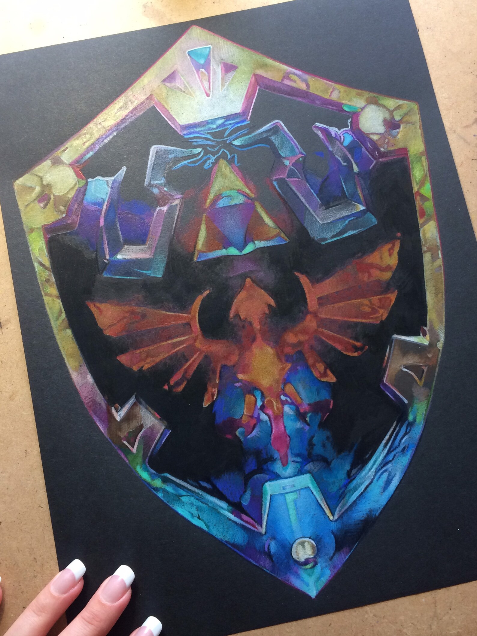 Legend of Zelda Hylian Shield Drawing - Etsy