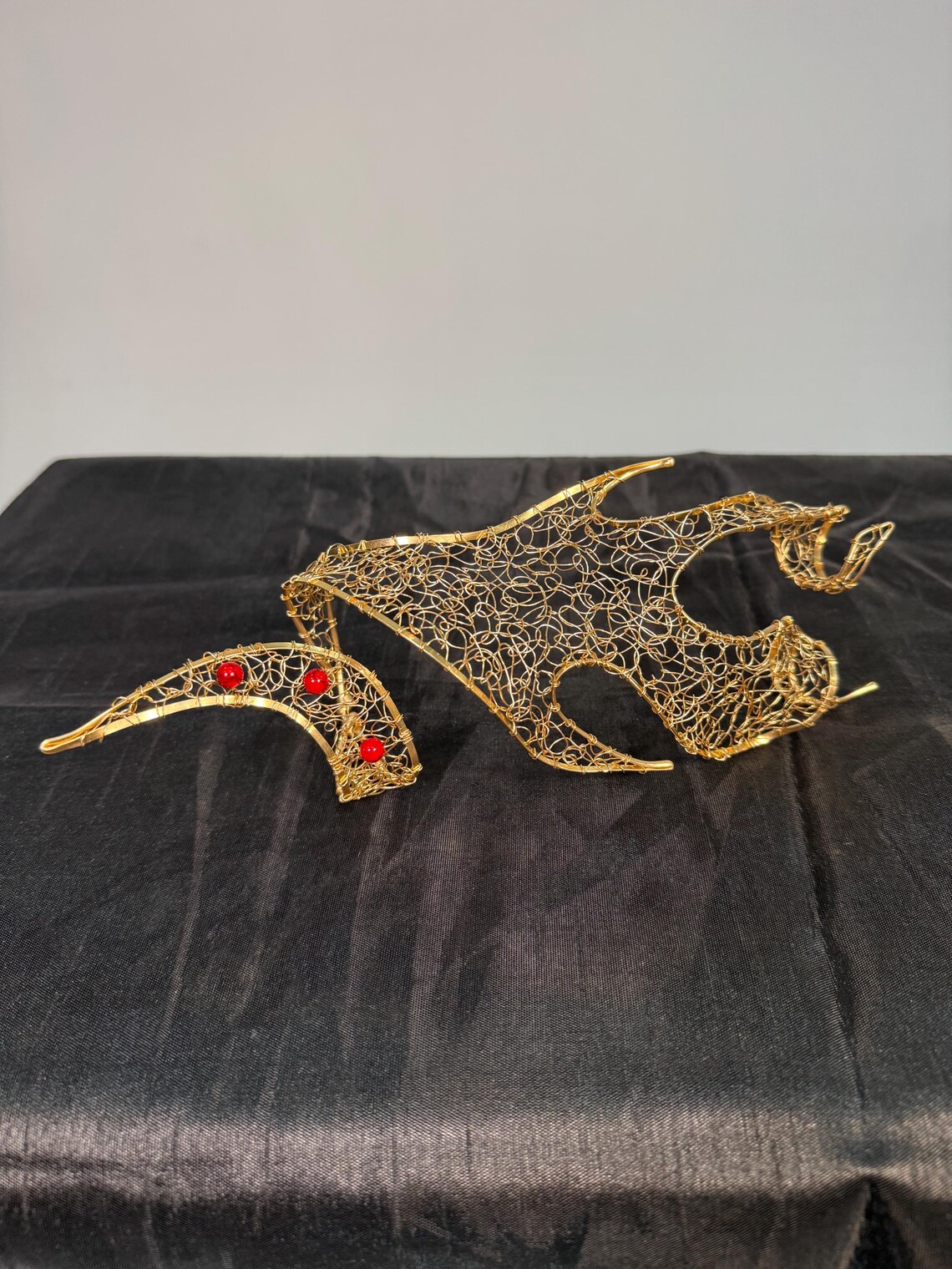 AETHER Fire Hand Cuff – Red Quartzite & Brass – Sculptural Ring to ...