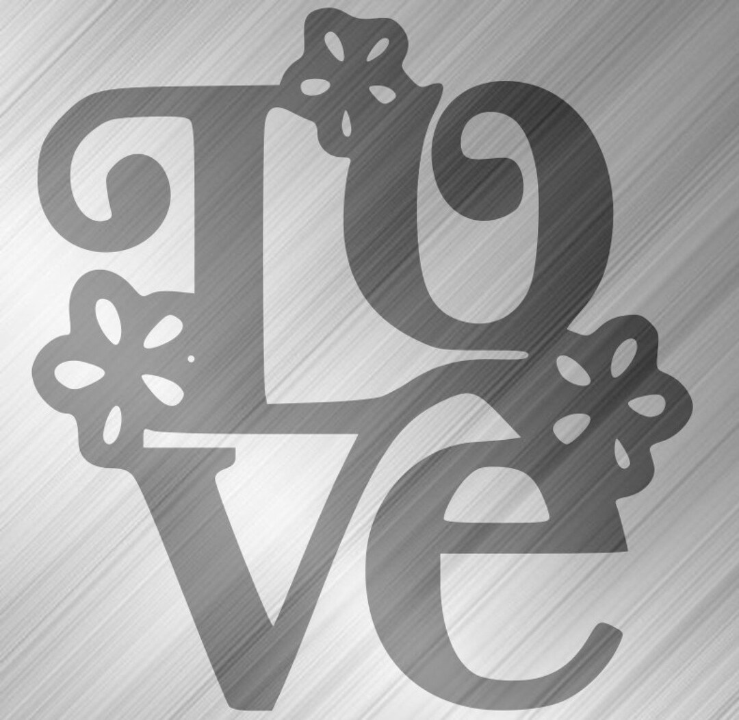 Flower Power Love Svg Dxf Vector Art Digital Download Laser Cut CNC ...