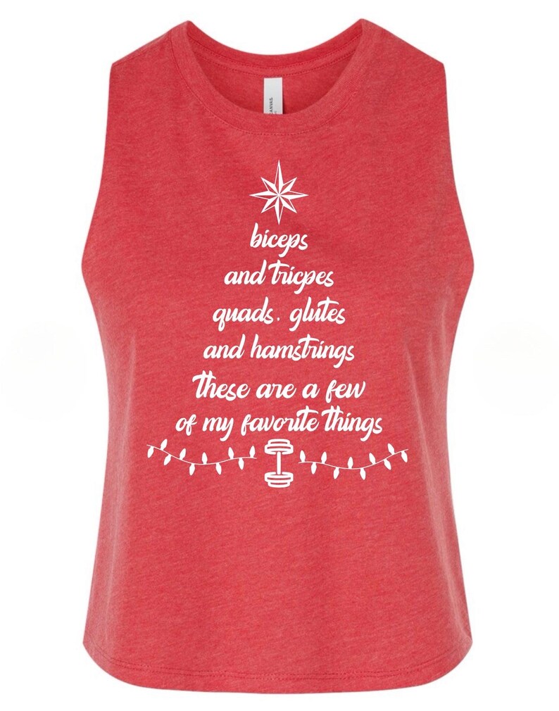 These Are A Few of My Favorite Things Women’s Cropped Christmas Workout ...