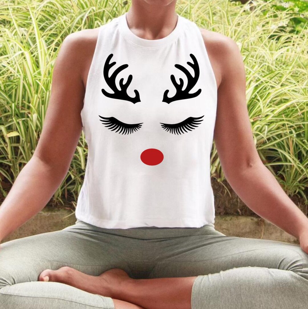 Rudolph Women’s Cropped Christmas Workout Tank - Etsy