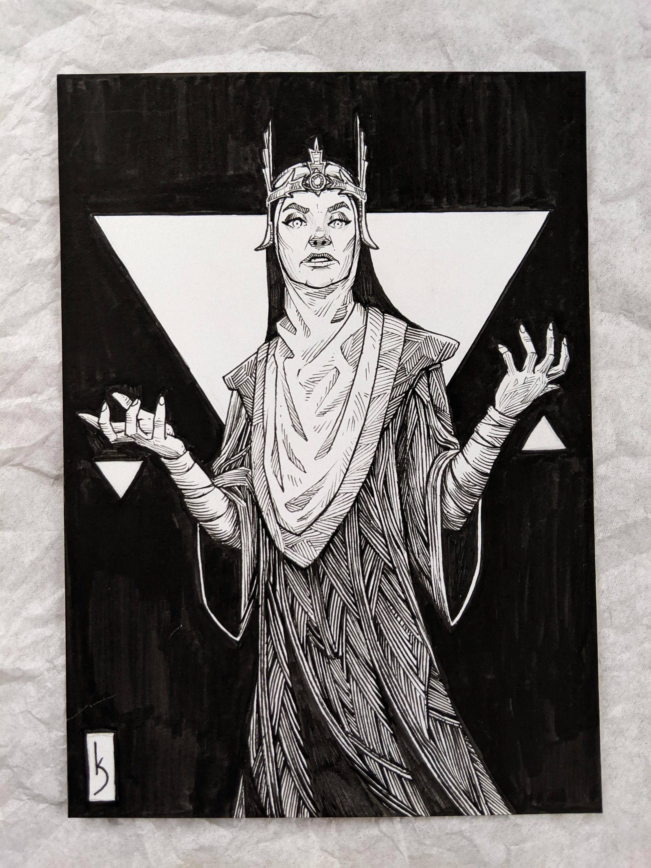 Queen Bavmorda Willow Original Ink Art 5x7 Hand Drawn | Etsy