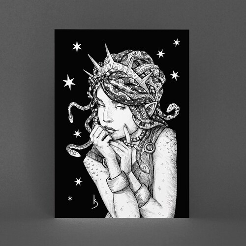 Medusa A4 PRINT - Etsy