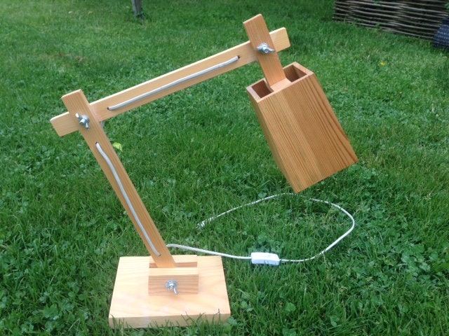 Wooden Desk Lamp. Handmade Table Lamp. Desktop Lamp. - Etsy