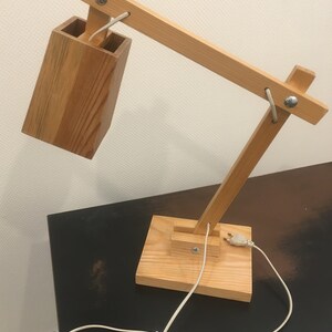Wooden Desk Lamp. Handmade Table Lamp. Desktop Lamp. - Etsy