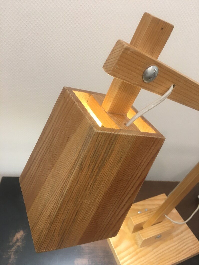 Wooden Desk Lamp. Handmade Table Lamp. Desktop Lamp. - Etsy