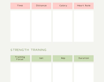 Weekly Fitness Tracker A4 Printable Physically Fit and - Etsy