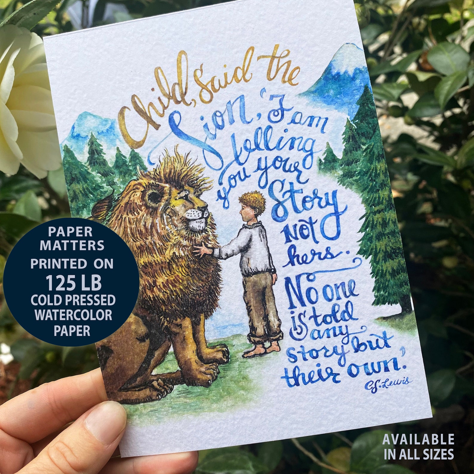 Aslan Quote PRINT Chronicles of Narnia Narnia Print Cs - Etsy