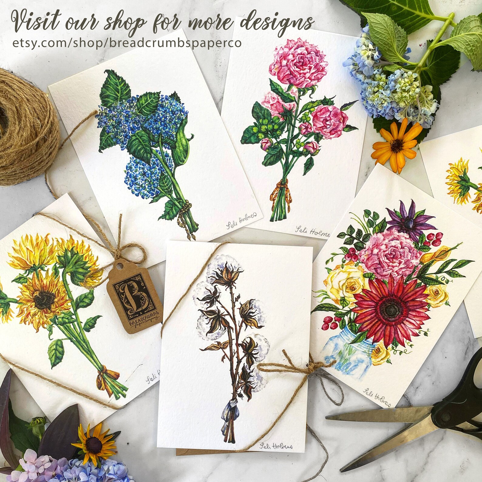 Flower Art Prints Set of 4 Floral Wall Art Watercolor - Etsy