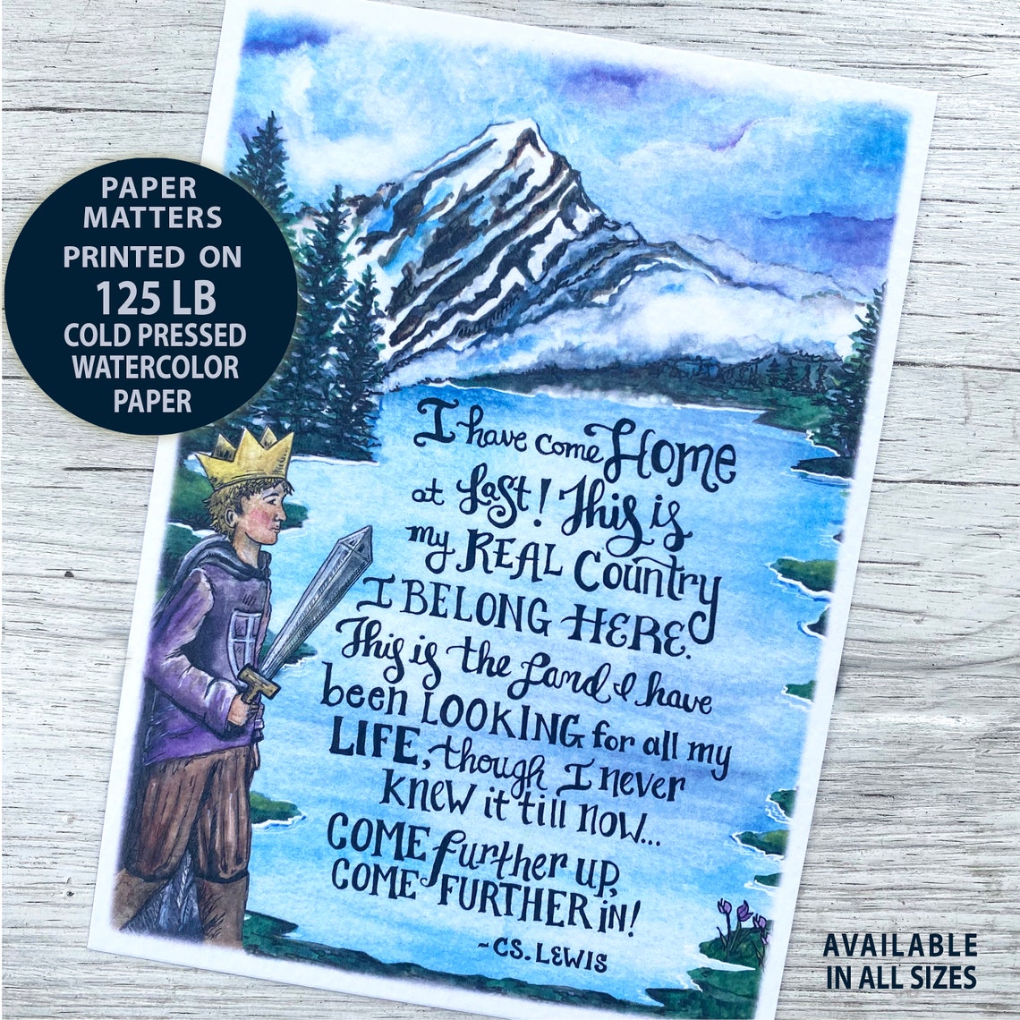 Further Up Further In Narnia Print CS Lewis Quote the Last - Etsy