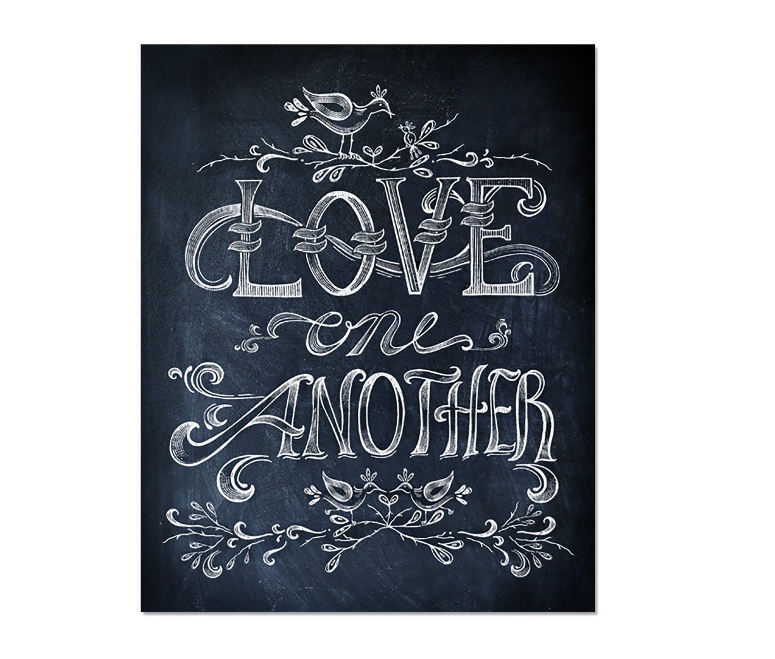 Love One Another Sign Bible Verse Wall Art Scripture Wall - Etsy