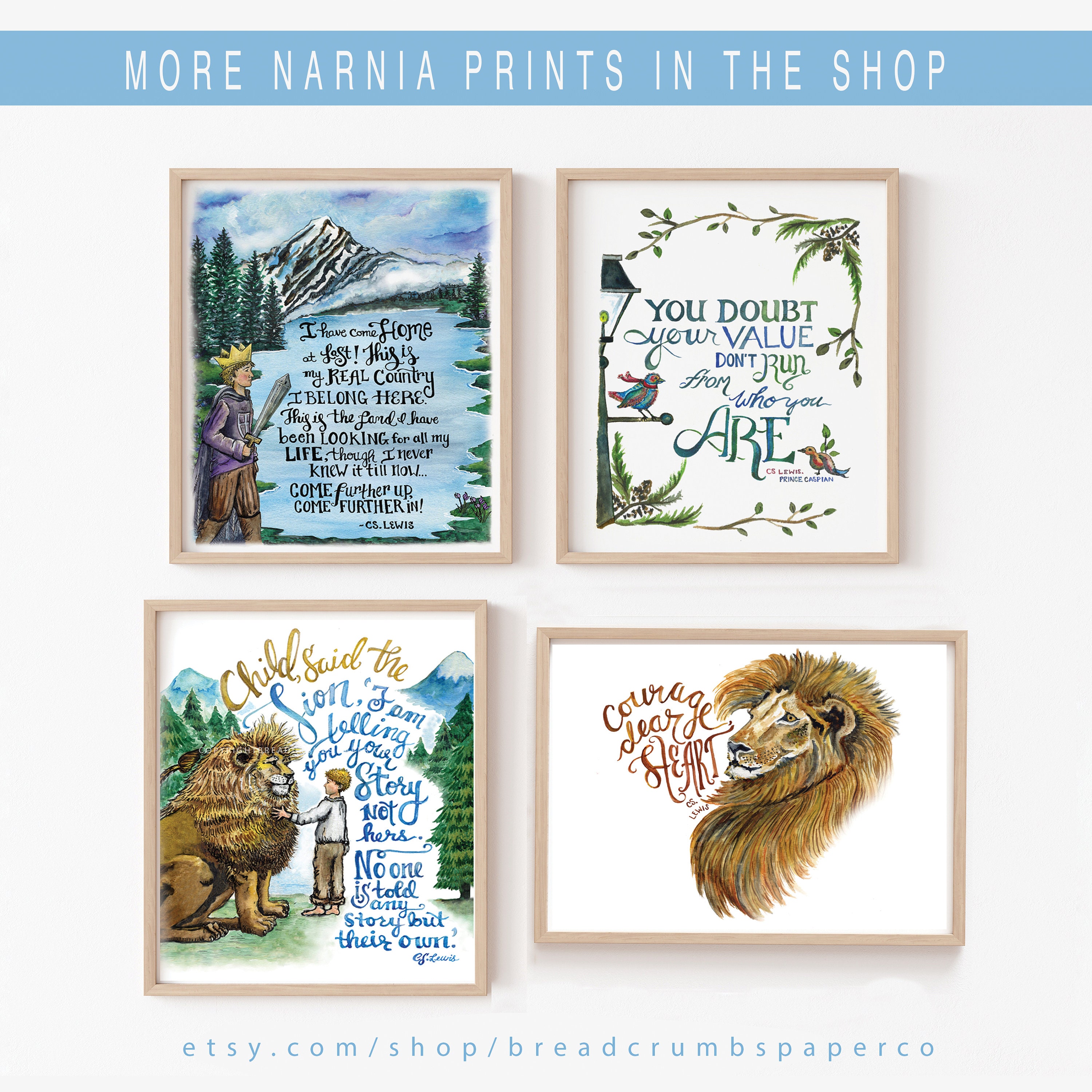 Further Up Further In Narnia Print CS Lewis Quote the Last - Etsy