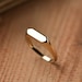 14K Gold Simple Rectangle Ring, Personalized Rectangle Ring, Custom ...