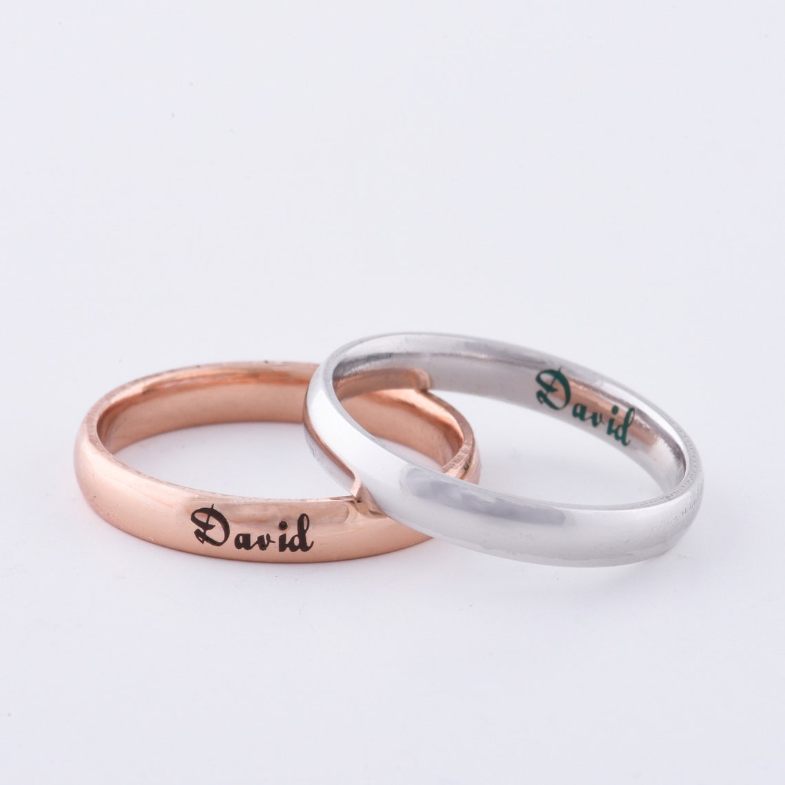 Script Name Ring Custom Signet Ring Personalized Name Ring - Etsy