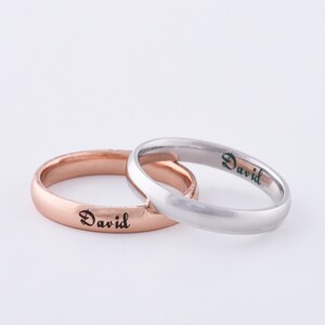 Script Name Ring, Custom Signet Ring, Personalized Name Ring ...