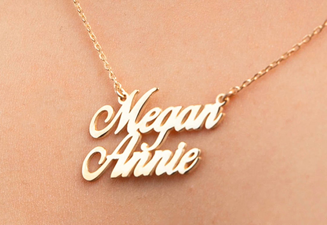 Personalized Multiple Name Necklace, Two Name Necklace Gold, Best ...