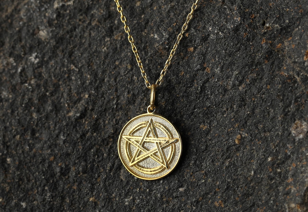 Pentagram Necklace, Personalized Pentagram Pendant, Wiccan Gift Jewelry ...